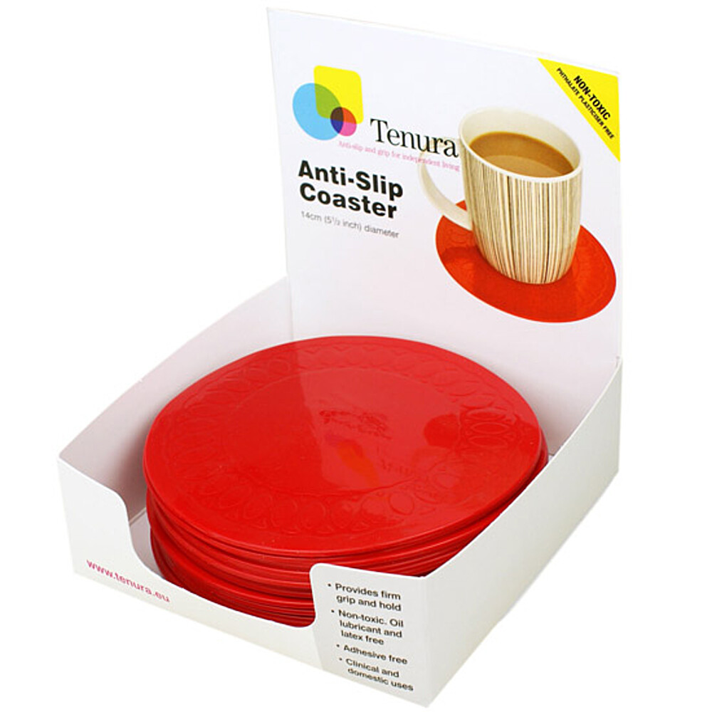 Tenura Round Anti-Slip Coaster Retail Pack